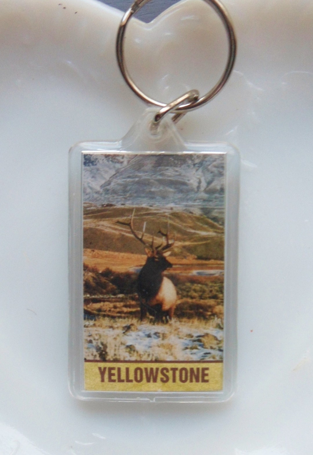 Yellowstone Key Ring, Souvenir Yellowstone National Park Keychain With ...