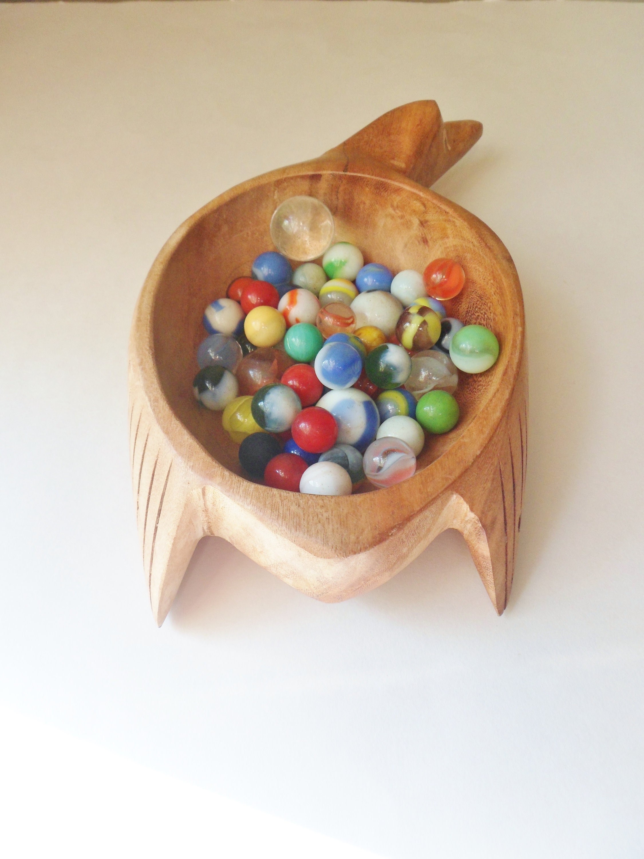 Hand Carved Duck Bowl French Country Bird Serving Bowl | Etsy