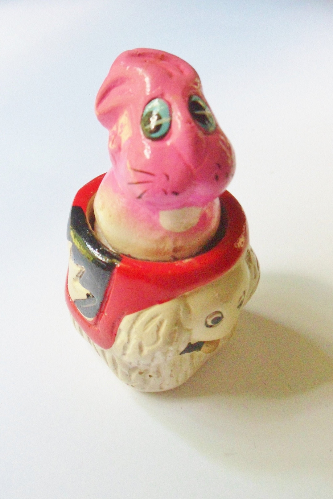 Pink Rabbit Pencil Sharpener, Ceramic Figurine Sharpener With Spring ...