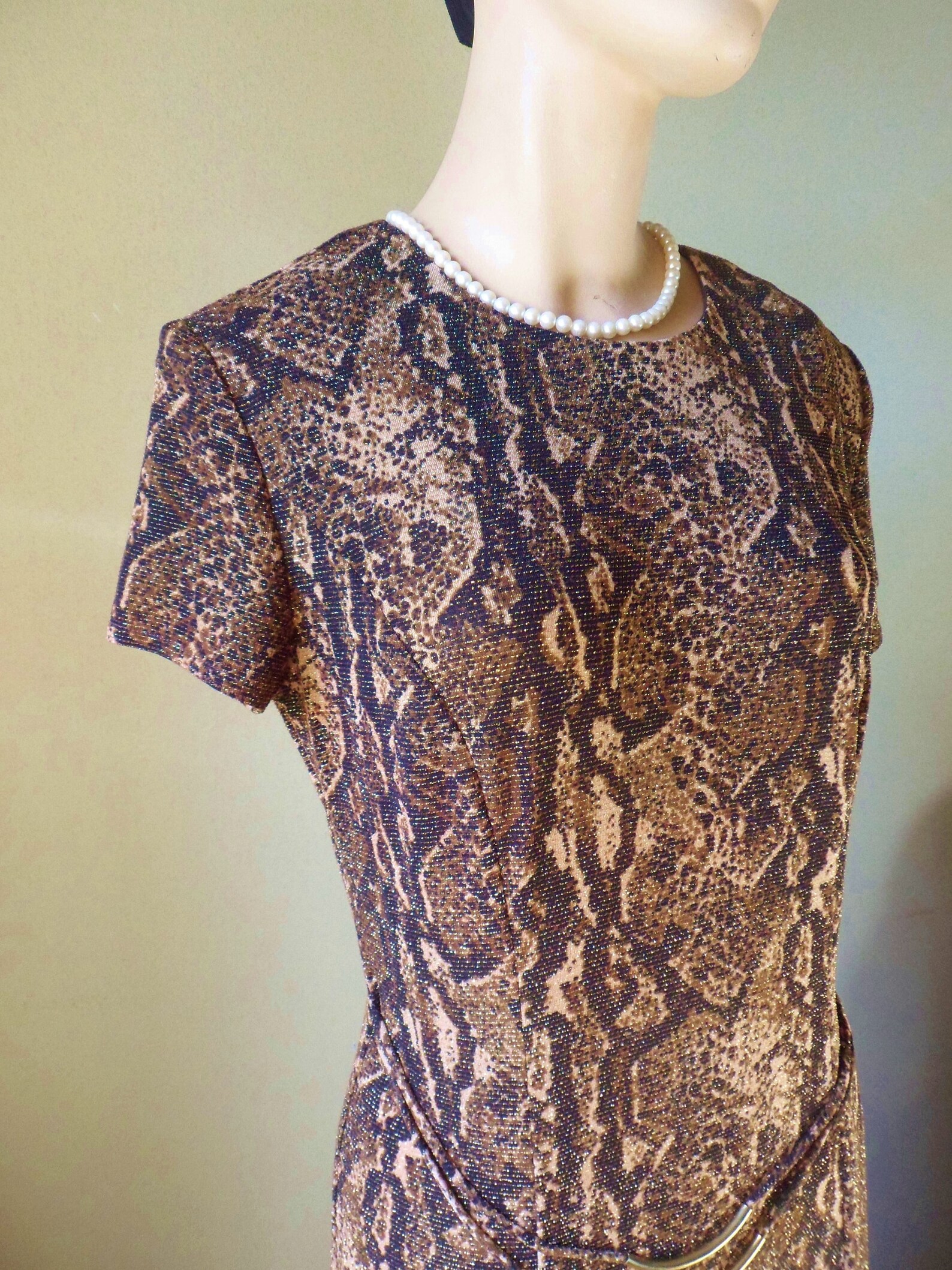 Metallic Reptile Dress, Floor Lengh Evening Gown, Size 8, Scarlett ...