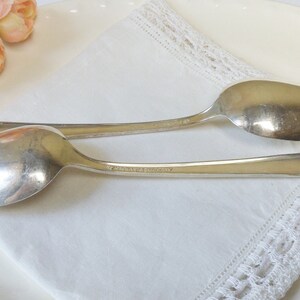Two Crown Silverplate Serving Spoons, Antique Silver Spoons, Radiance ...