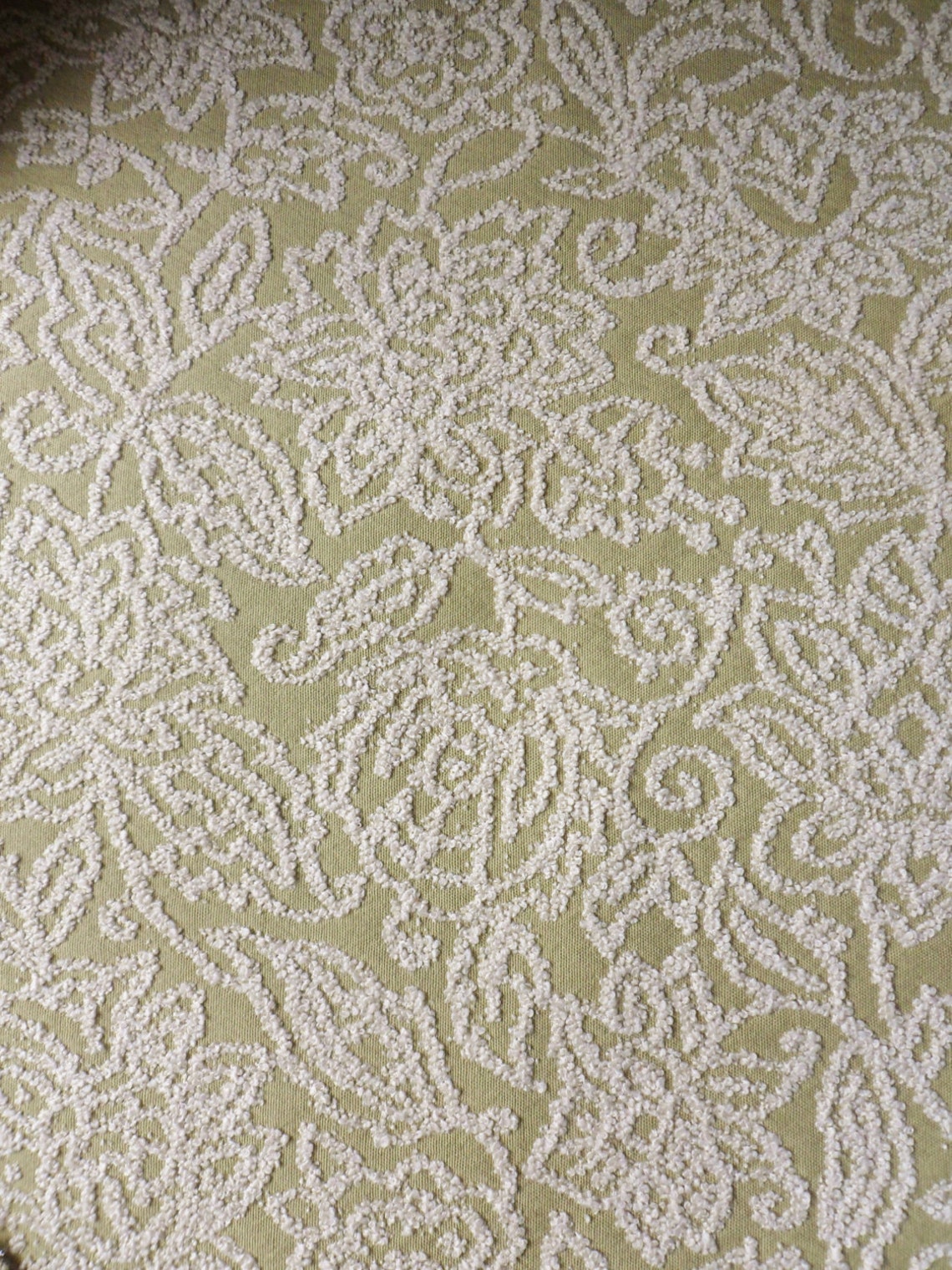 Textured Ivory and Sage Pattern Upholstery Fabric Sample - Etsy