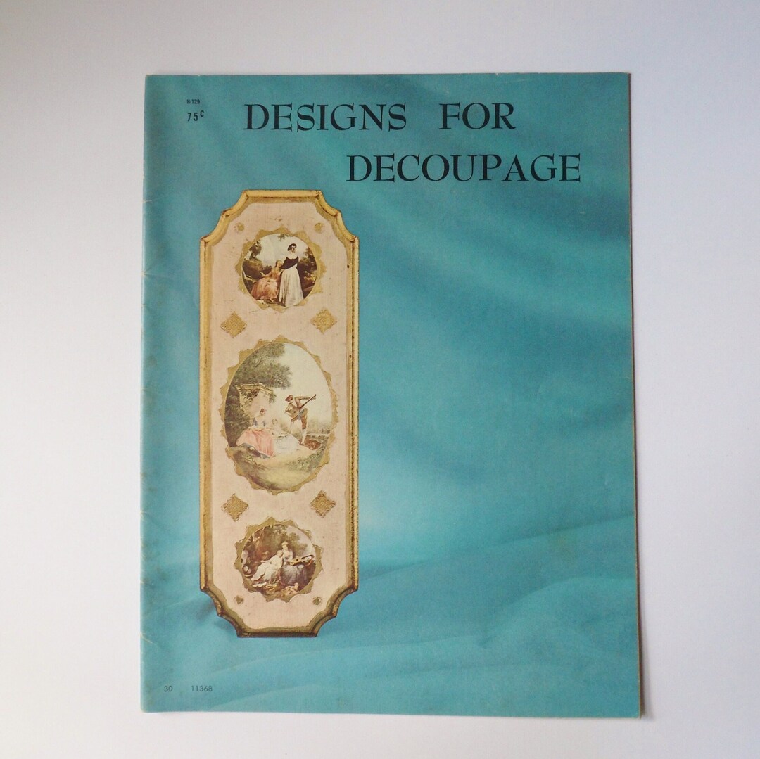 Designs for Decoupage Print Book With Decoupage Pictures, Vintage Craft ...