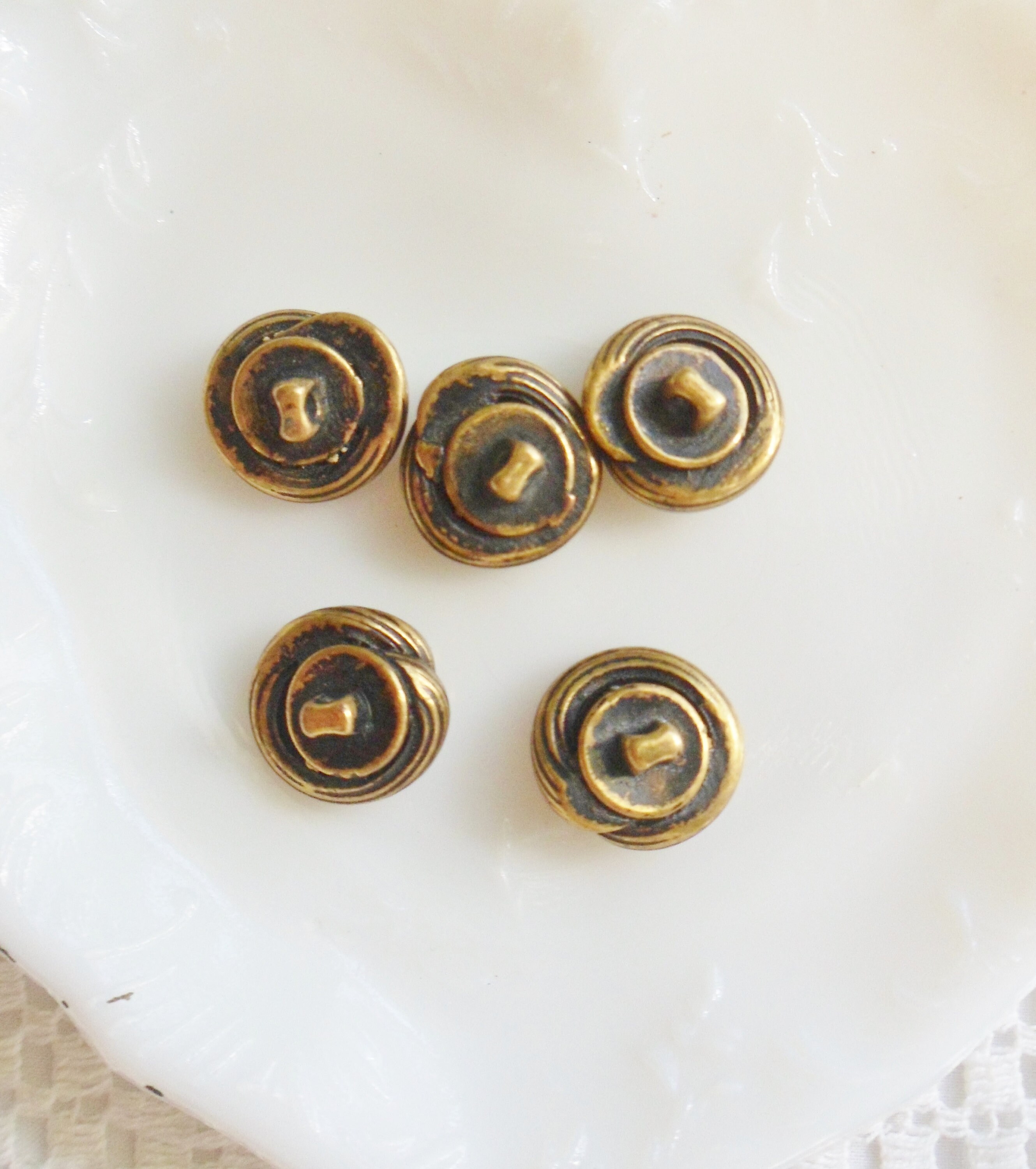 Five Cinnamon Roll Brass Buttons Swirled Shank Buttons 5/8 | Etsy
