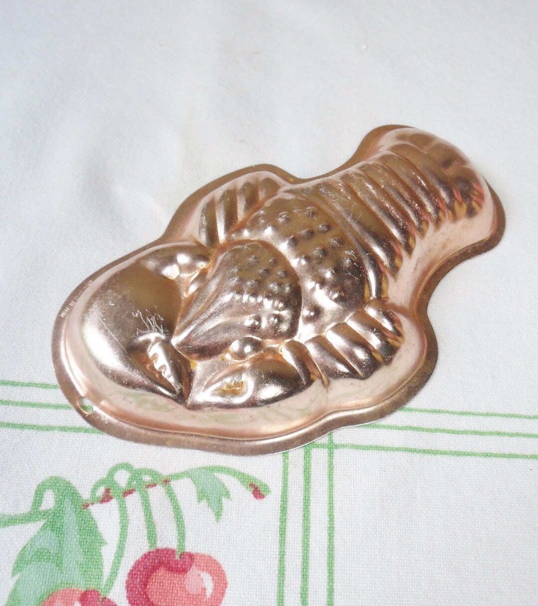 Mini Crawfish Mold, Vintage Copper Kitchen Mold, Small Crayfish Jello ...
