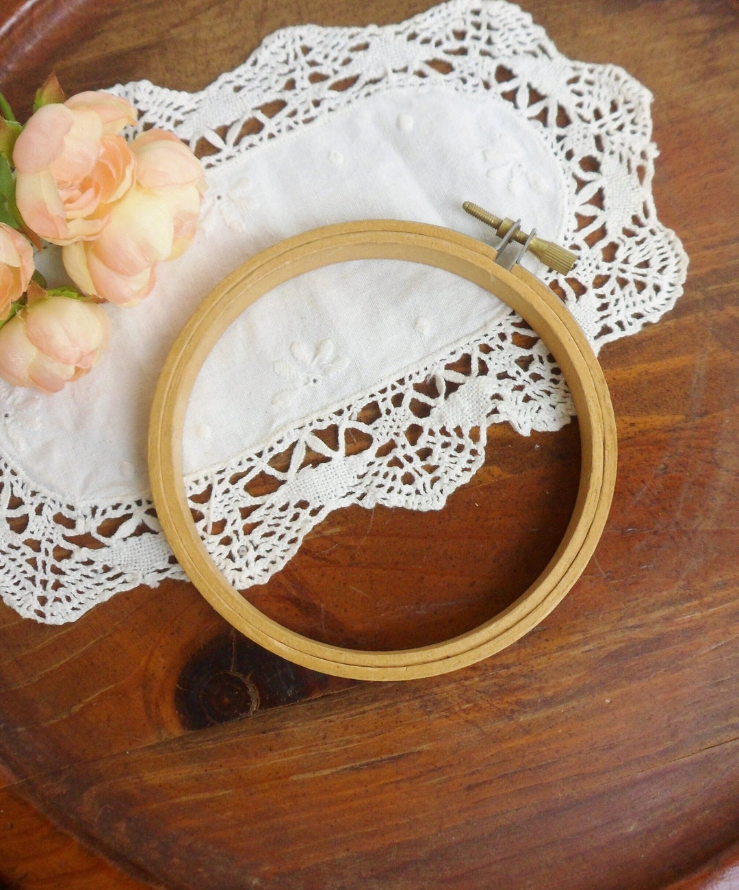 Wooden Embroidery Hoop, 4 Inch Hoop With Thumb Screw Tension, Vintage ...