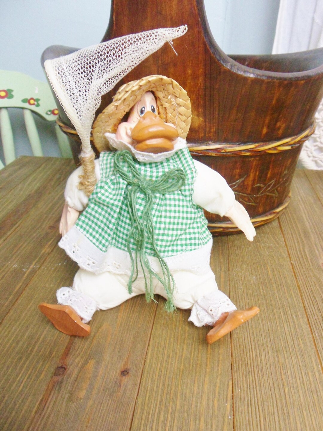 Russ Berrie Duck With Butterfly Net, Miss Happywings Kathleen Kelly ...