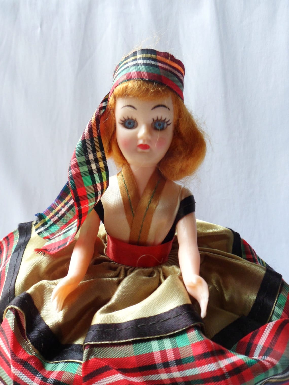 Doll From Scotland Scotish Doll in Plaid Dress Doll in | Etsy