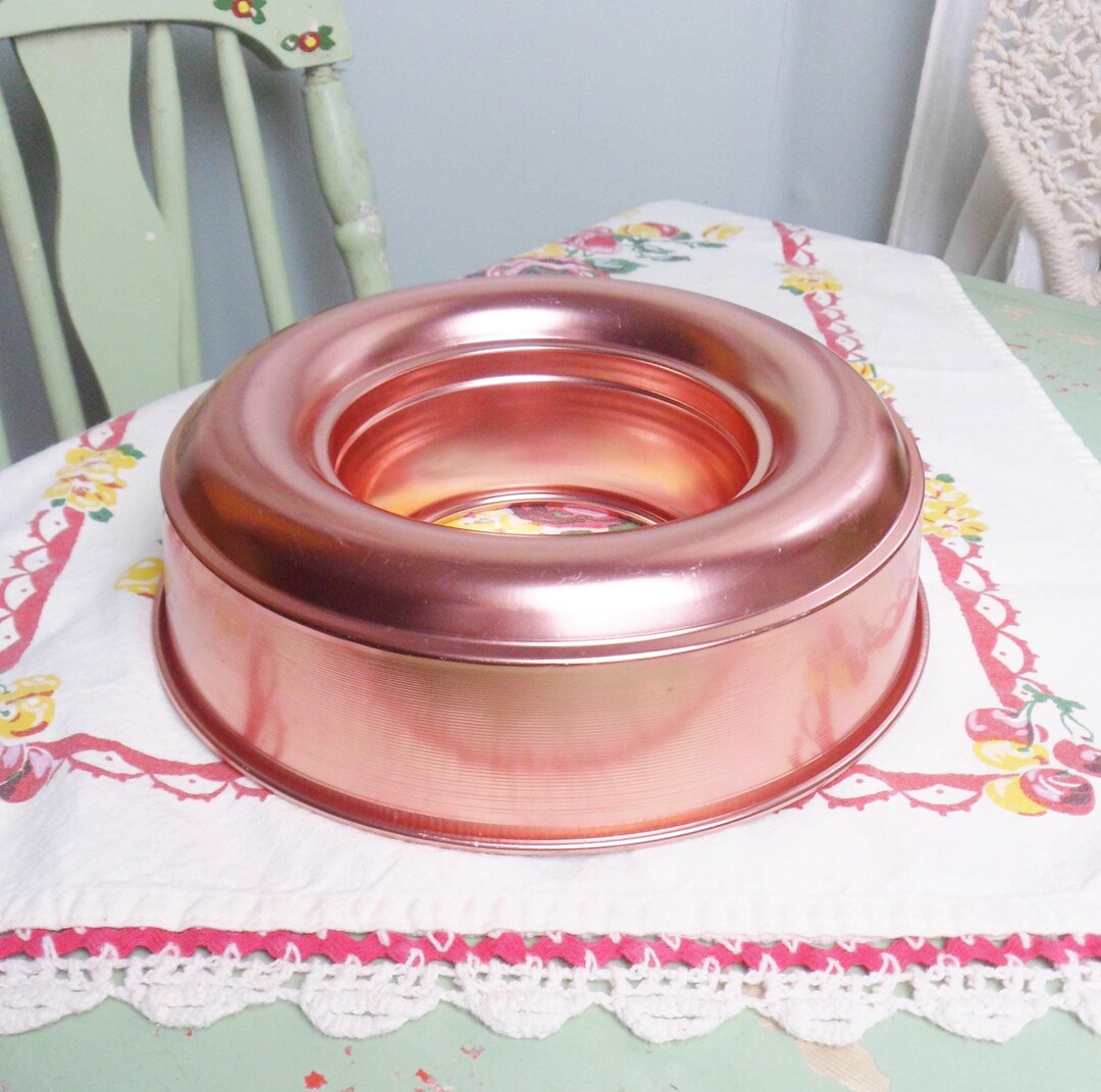 Copper Wreath Mold, 5 Cup Ring Jello Mold, Vintage Kitchen Mold, Punch ...
