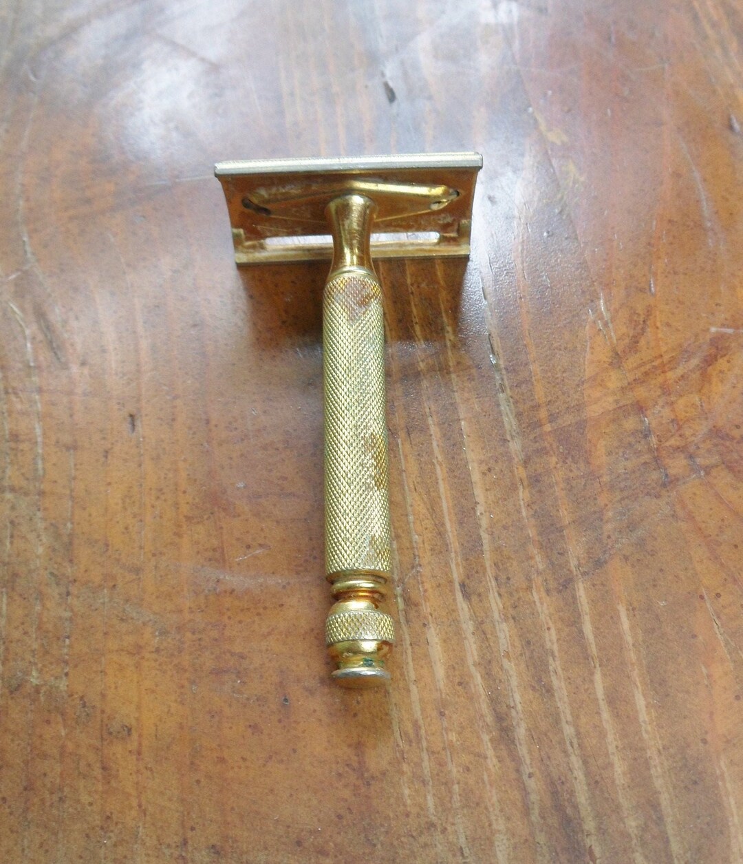 Gillette Tech Gold Ball Razor, Vintage Classic Double Edge Mid Century ...