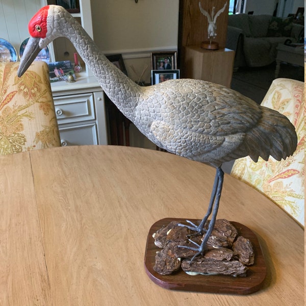 Sandhill Crane Statue - Etsy