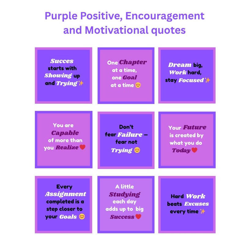 Colorful Daily Quote Cards for Kids / 27 Positive and Encouraging ...