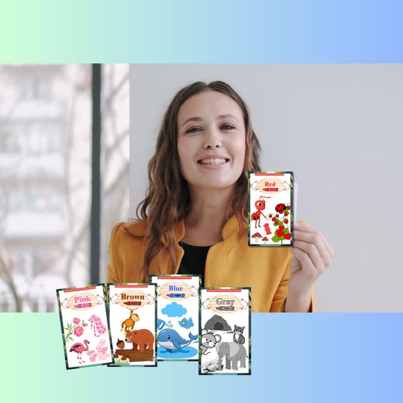 Colors Learning Flashcards | Printable Preschool Activity | Instant ...