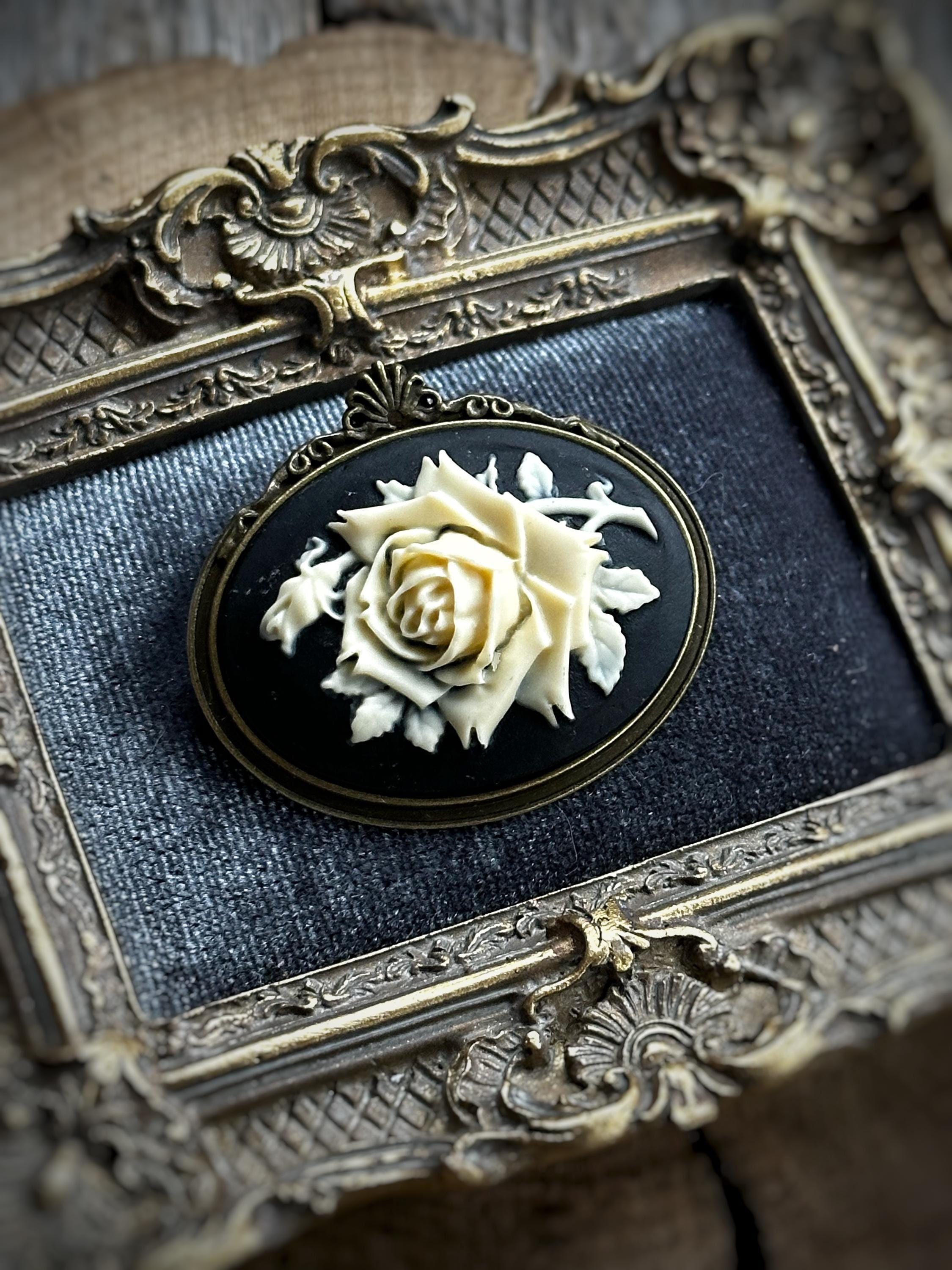 Vintage Rose Brooch - Victorian Antique Style Cameo Brooch With ...