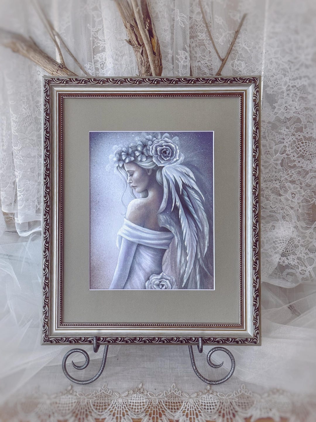 Lavender Angel Dreamy Ethereal Angel Art by Jessica Galbreth - Hand ...