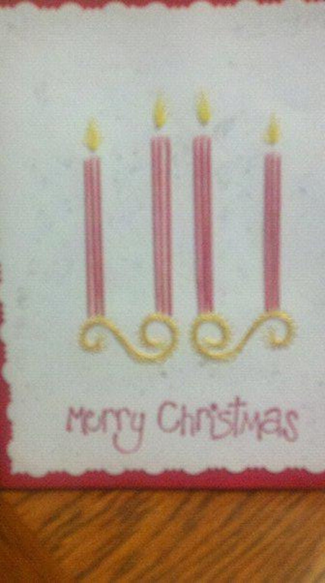 Handmade String Art Christmas Card four Candles - Etsy