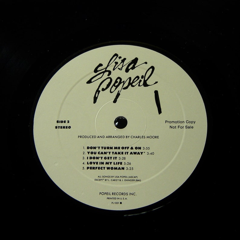 Lisa Popeil Lisa Popeil S/T LP Popeil Records 1983 - Etsy