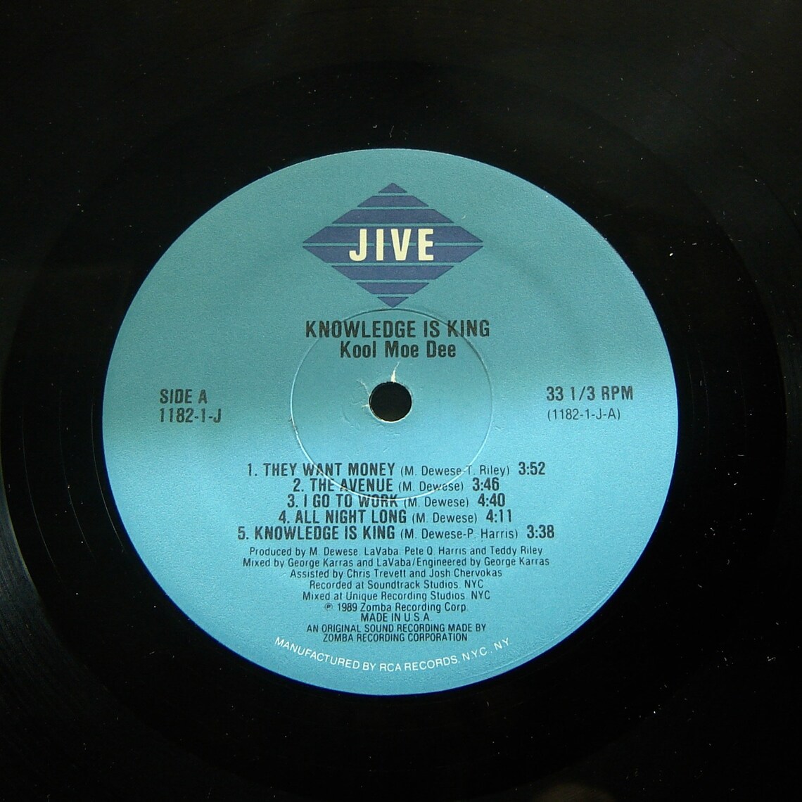 Kool Moe Dee Knowledge is King LP Jive 1989 Vintage - Etsy