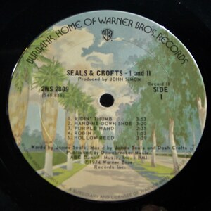 Seals & Crofts - I and II (first Album and Down Home) 2LP Set - Warner ...