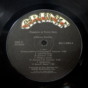 Jefferson Starship Freedom at Point Zero LP Grunt Records 1979 Vintage ...