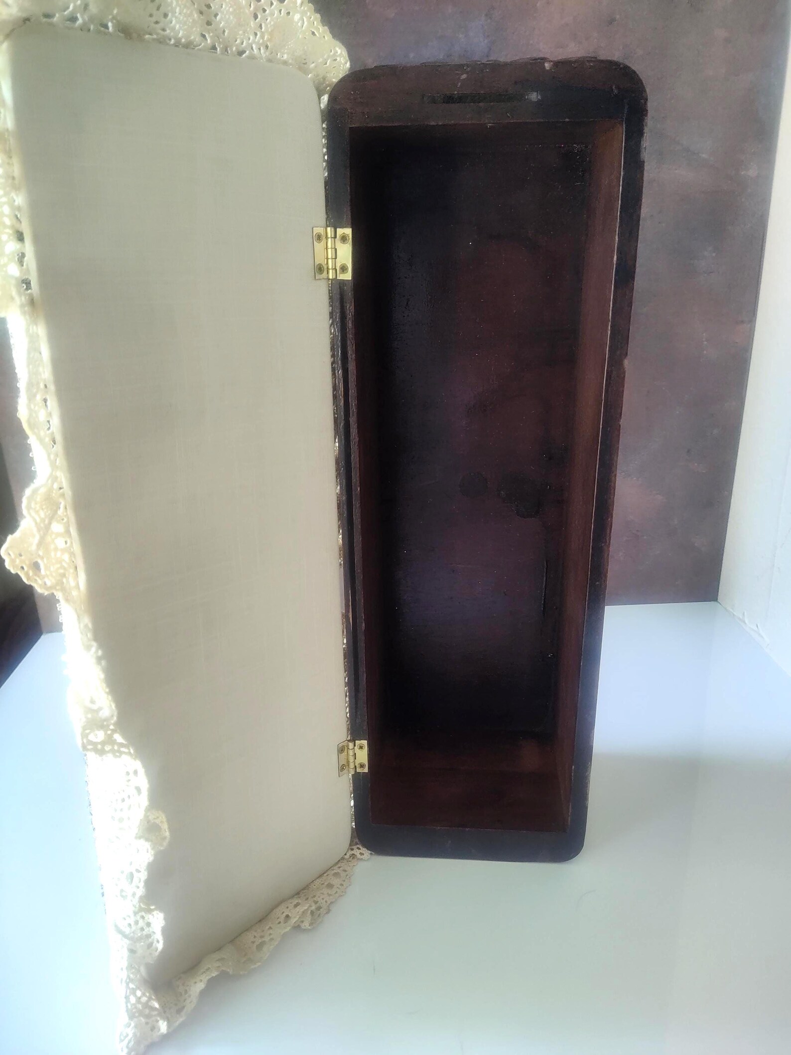 Tapestry Pin Cushion Display Storage Jewelry Box | Antique Sewing ...