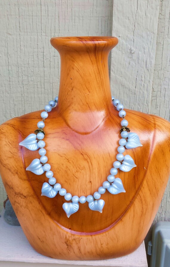 Vintage retro-baby blue jewelry - Gem