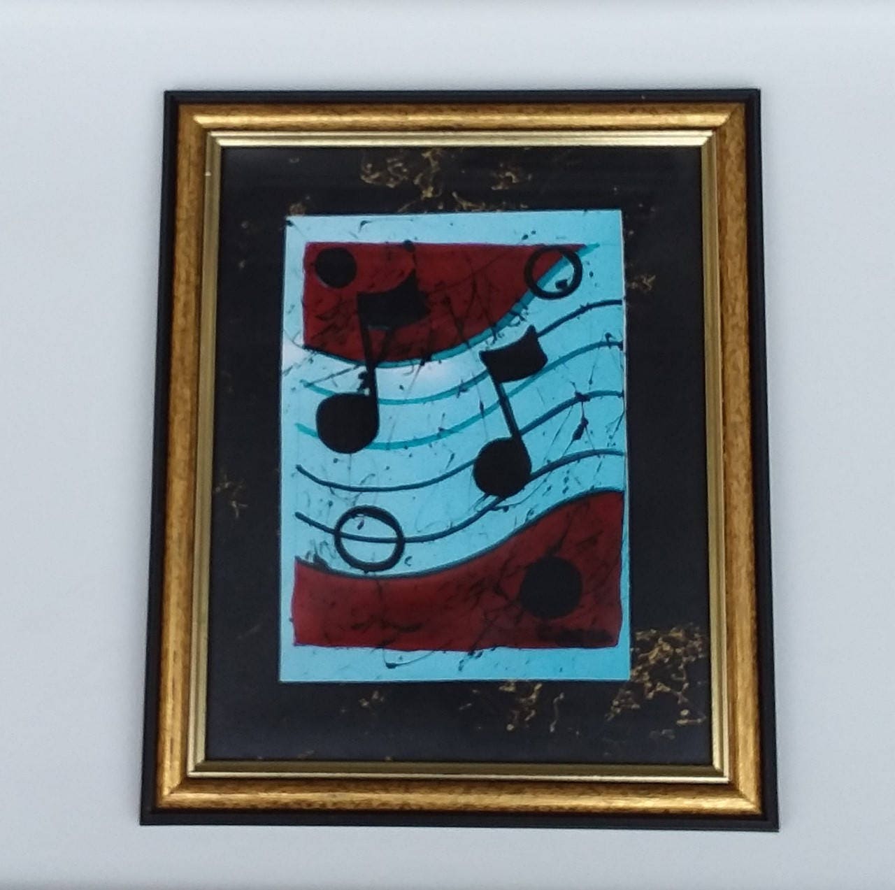 Musical Note Framed Modern Art Musician Gift Glass Picture - Etsy