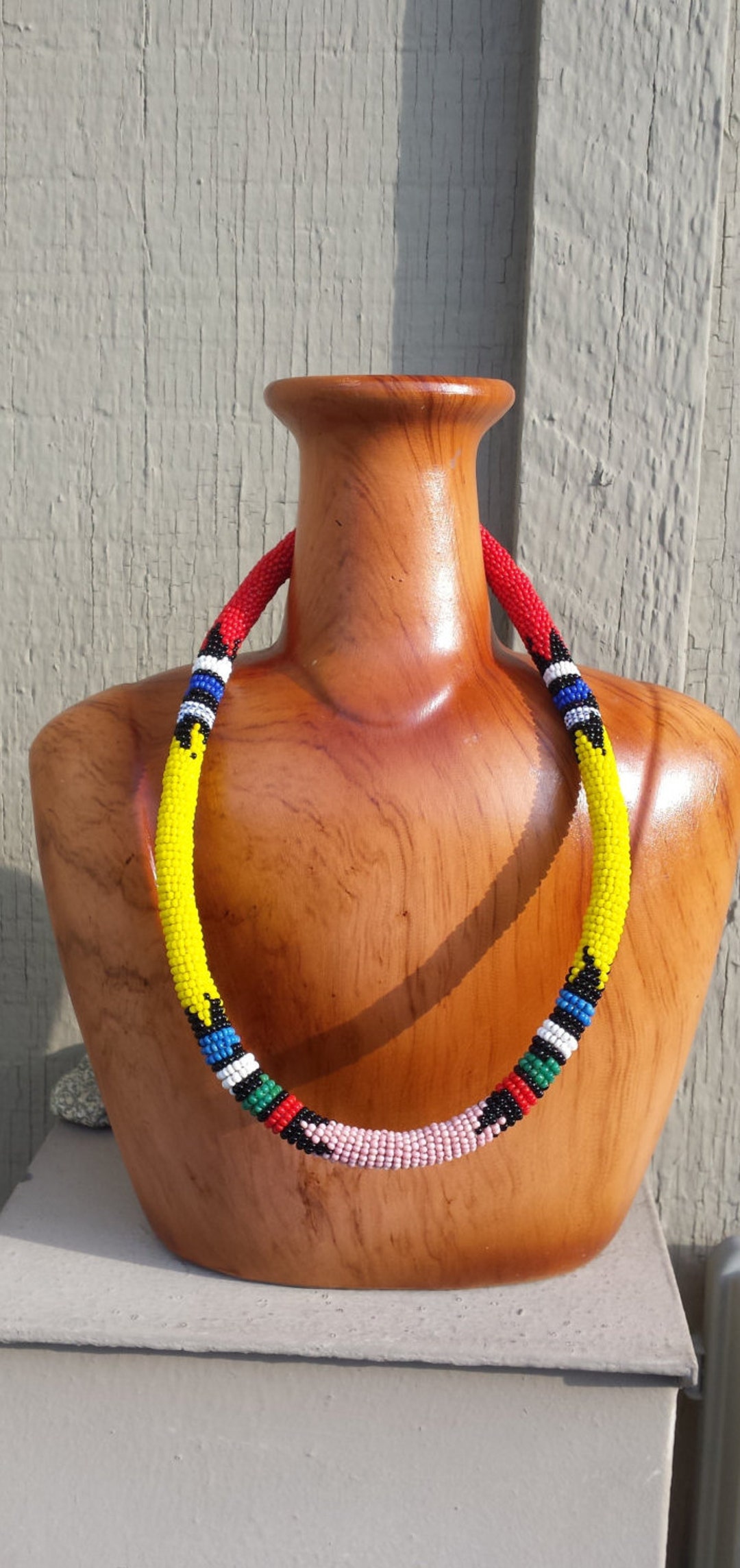 Tribal Zulu South African Art Glass Seed Bead Wrapped - Etsy