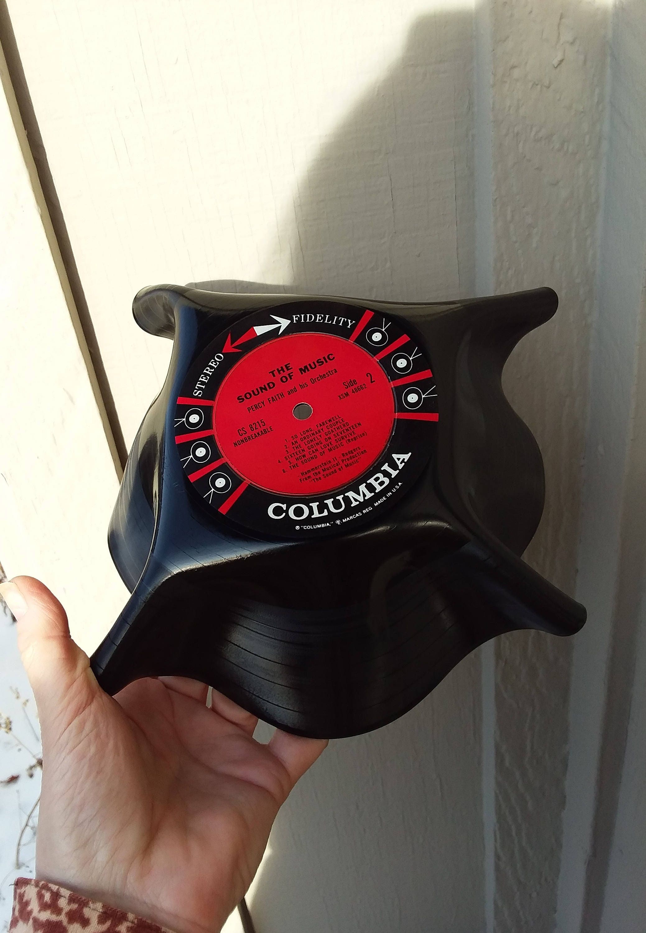 Sound of Music Vinyl Record Chip Bowl Fun Unique Gift Great for Party ...