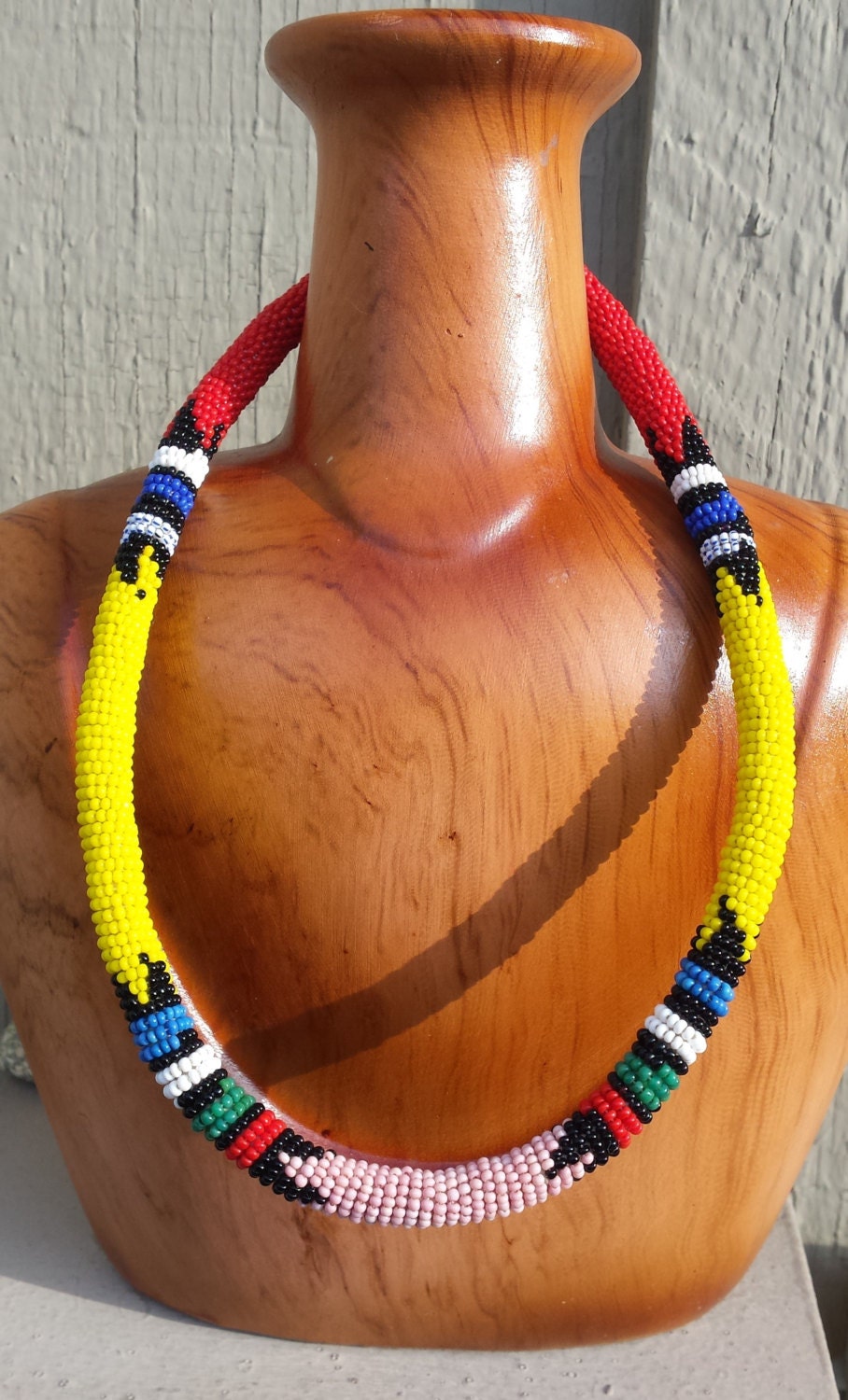 Tribal Zulu South African Art Glass Seed Bead Wrapped - Etsy