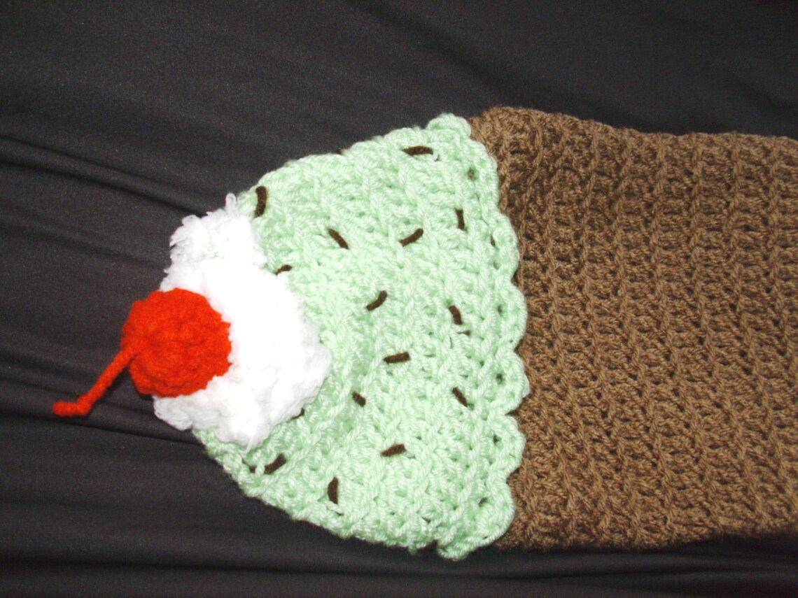 Crochet PATTERN for My Ice Cream Cone Baby Cocoon - Etsy