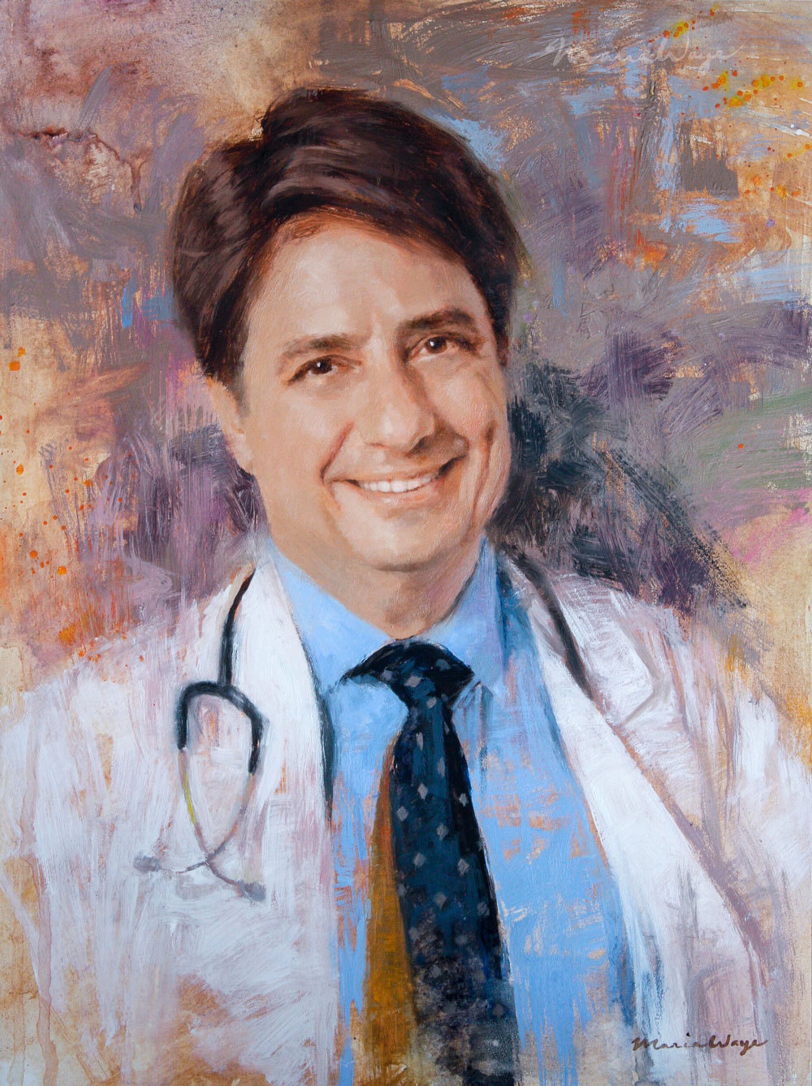 Custom portrait commission from photo 12 x 16 inches head | Etsy