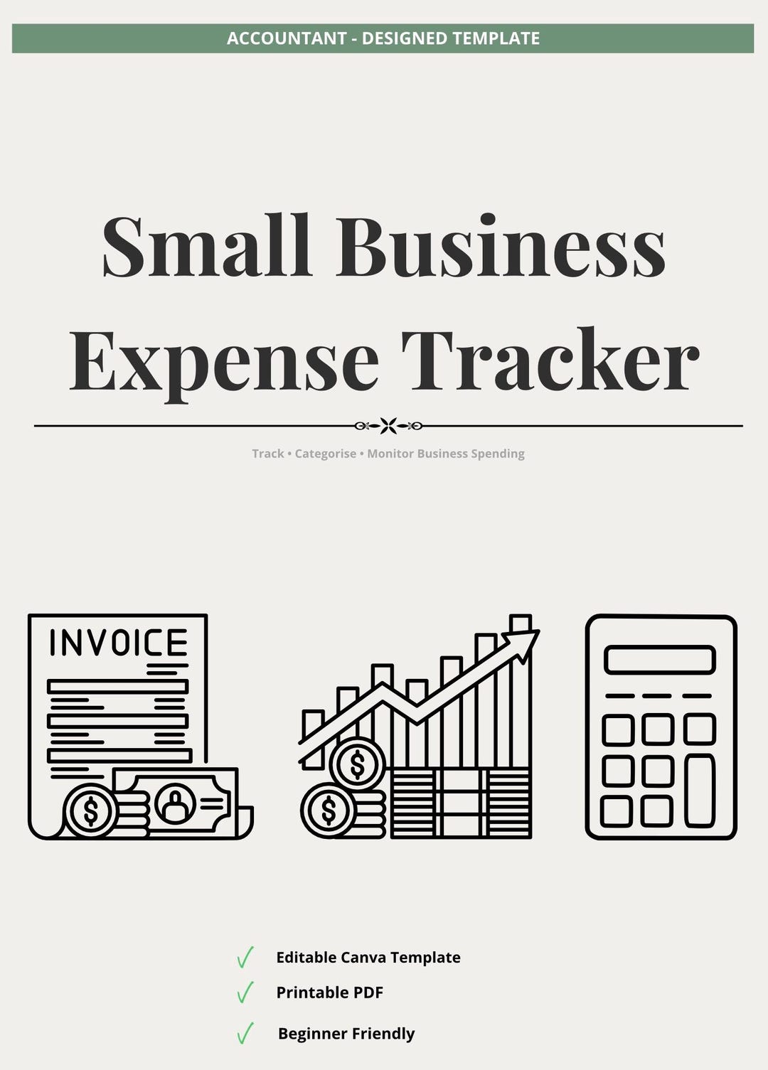 Small Business Expense Tracker | Accountant-designed Canva Template ...