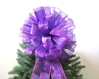 Lavender Tree Topper Bow - Etsy