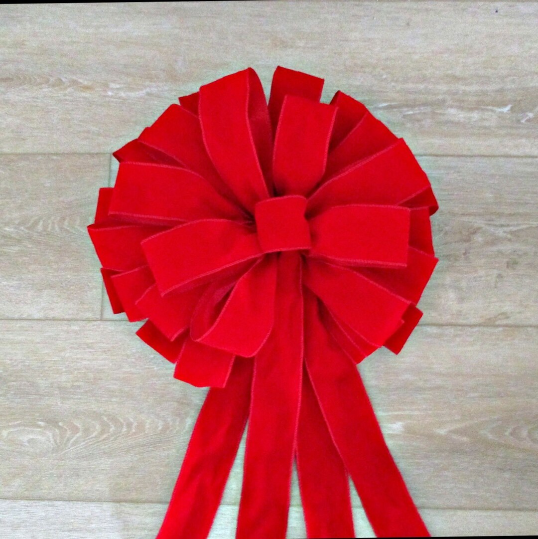 Waterproof Bow / EXTRA LARGE BOW / Outdoor Bow / Red Velvet Bow ...