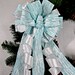 Blue Bow / Turquoise Bow / Christmas Bow / Tree Topper Bow / Wreath Bow ...