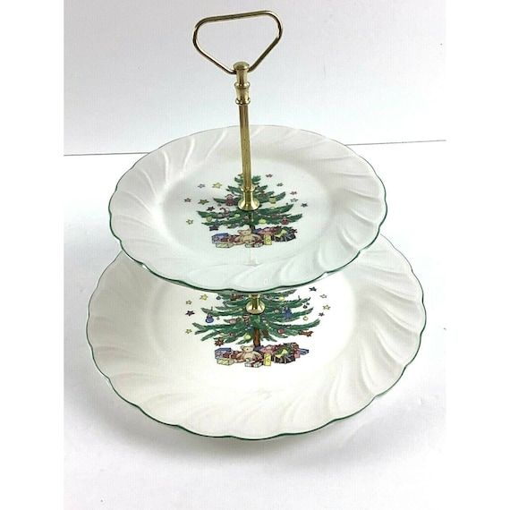 Nikko Christmas Happy Holidays 2 Tier Candy Dish / Tray Japan - Etsy