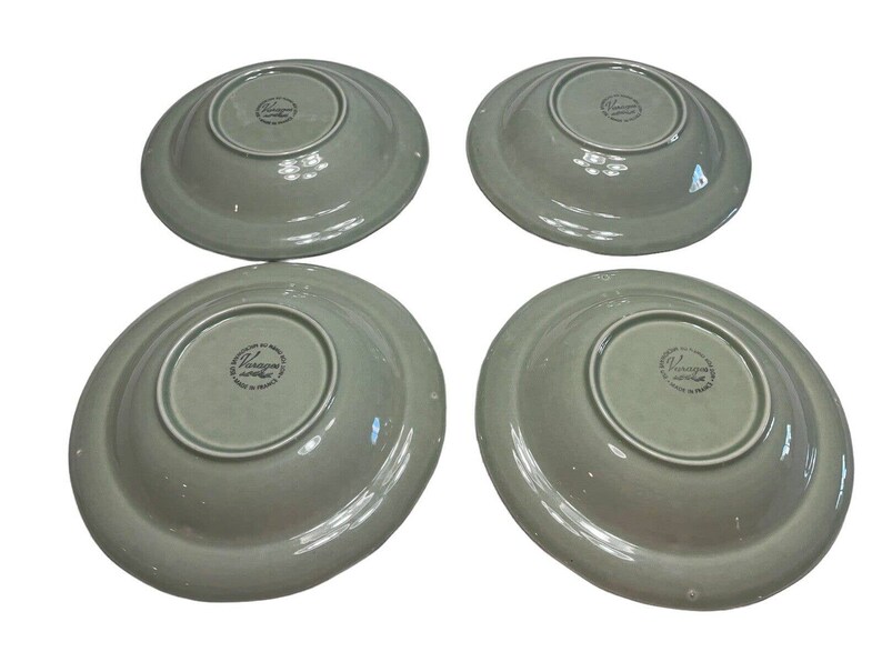Varages France Luberon Soup Bowl Pastel Green 9” Set of 4 Made in ...