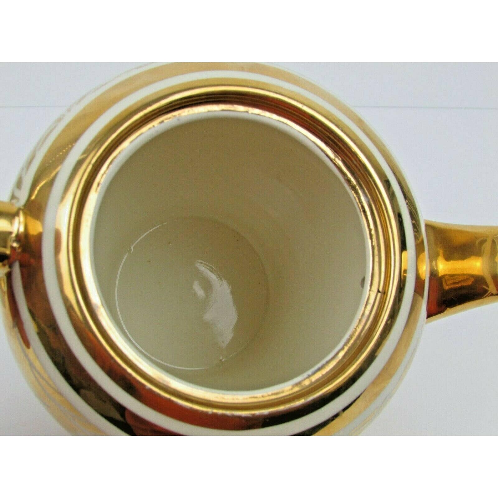 Vintage Sadler Gold and White Teapot White Grapes and Leaves 1L15F - Etsy