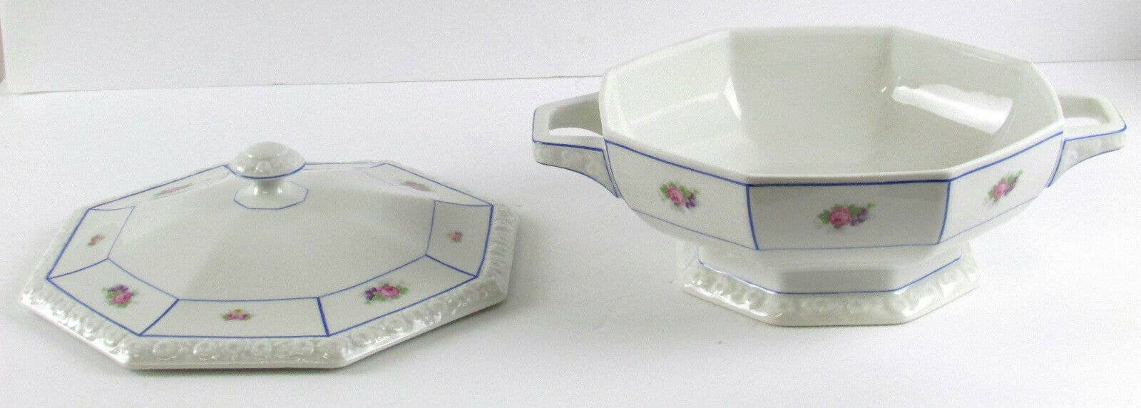 Vintage Rosenthal Selb Germany Maria Octagonal Soup Tureen With Pink ...