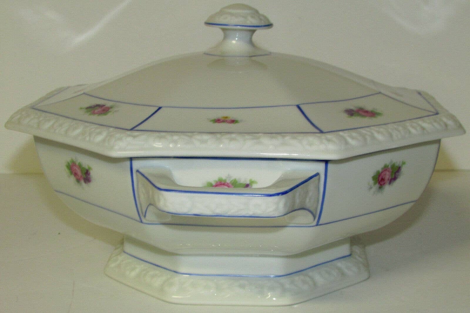Vintage Rosenthal Selb Germany Maria Octagonal Soup Tureen With Pink ...