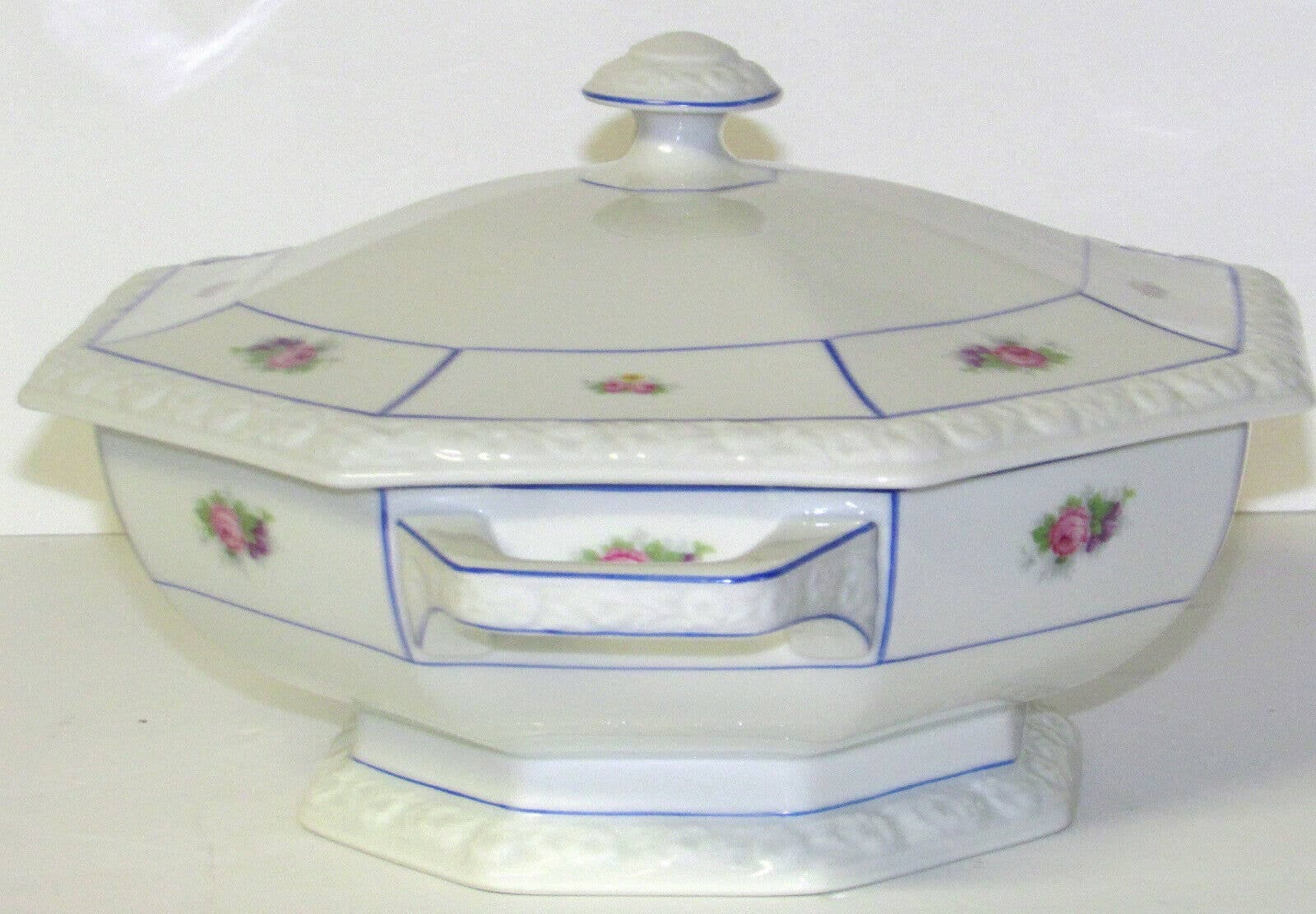 Vintage Rosenthal Selb Germany Maria Octagonal Soup Tureen With Pink ...