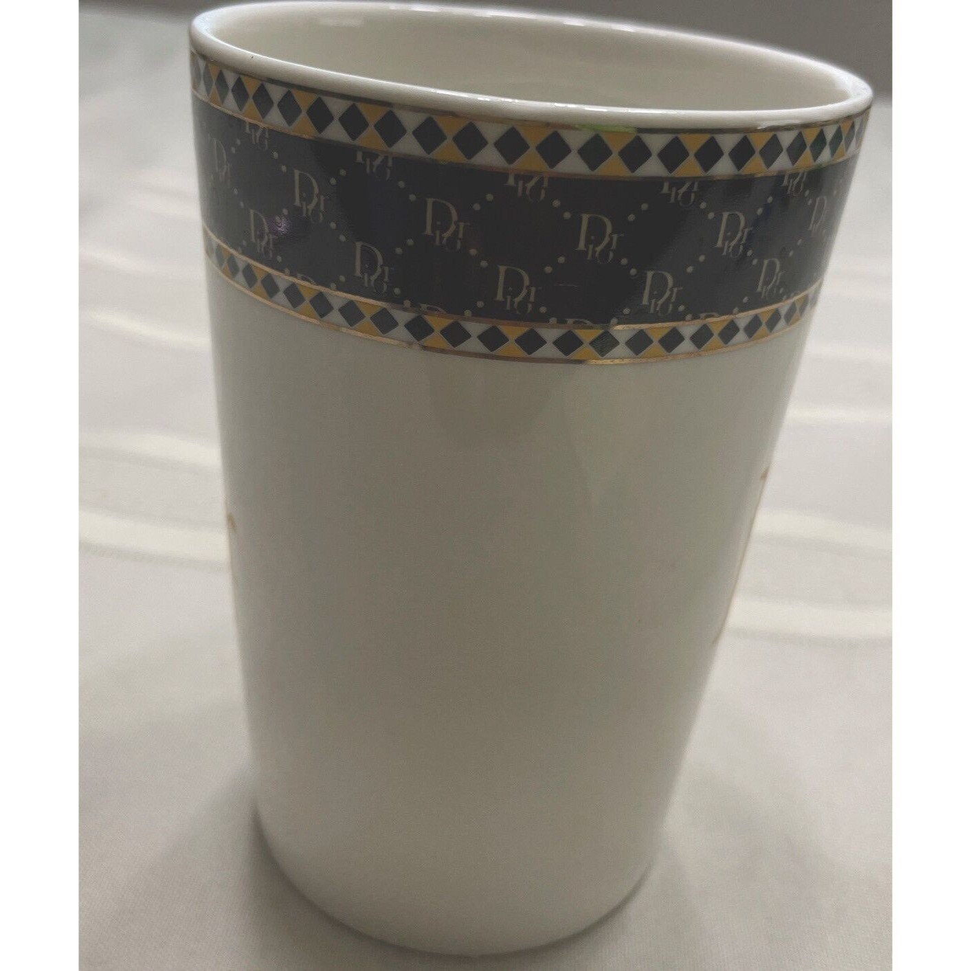 Christian Dior Classic Black Gold Logo Mug - Etsy