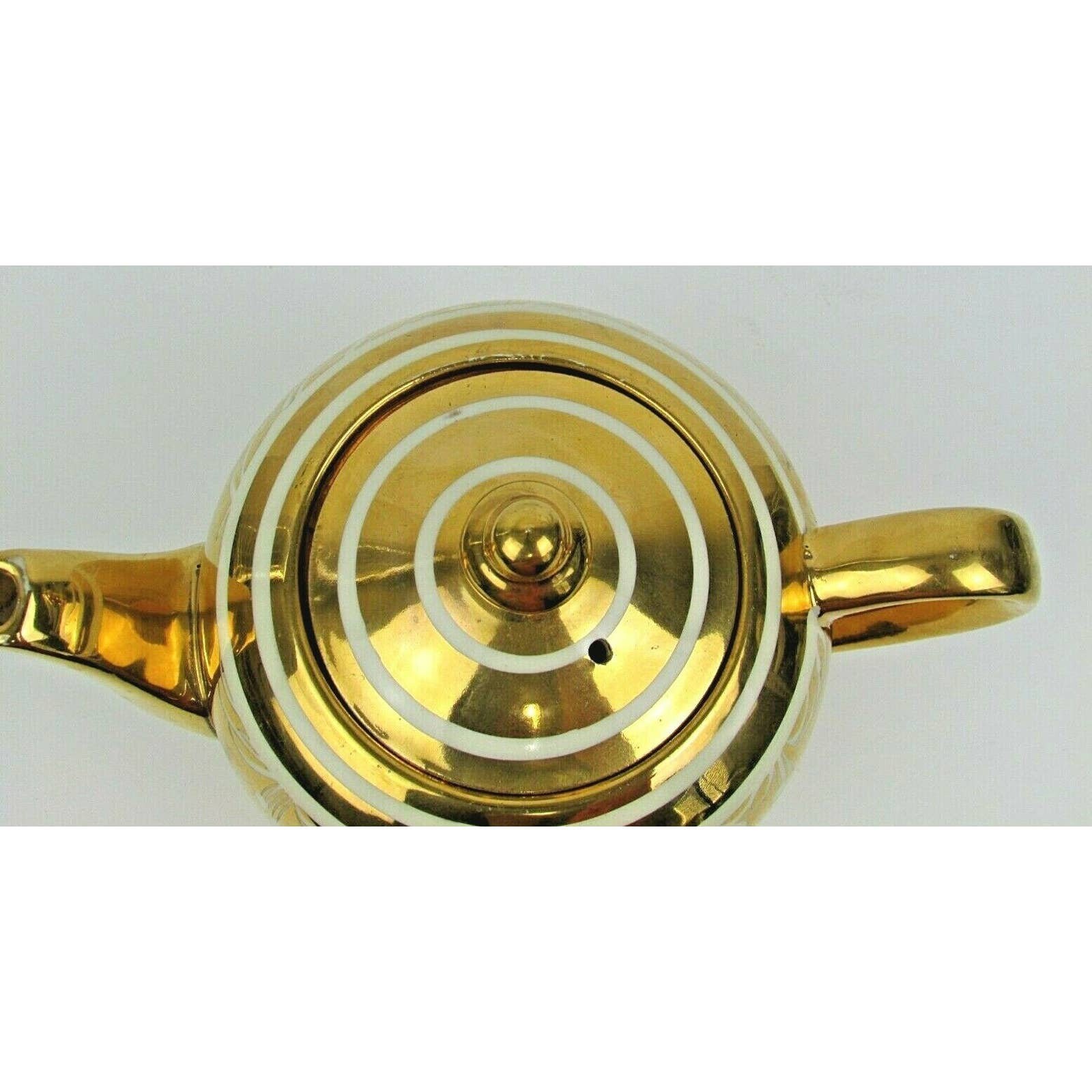 Vintage Sadler Gold and White Teapot White Grapes and Leaves 1L15F - Etsy