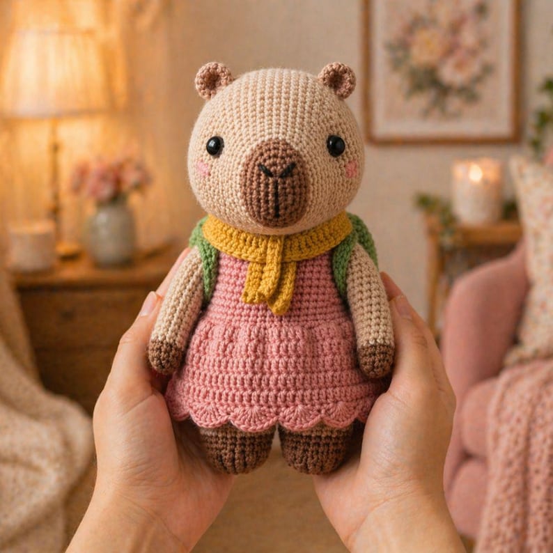 Capybara Crochet Pattern PDF, No Sew Capybara Amigurumi Pattern, Easy ...