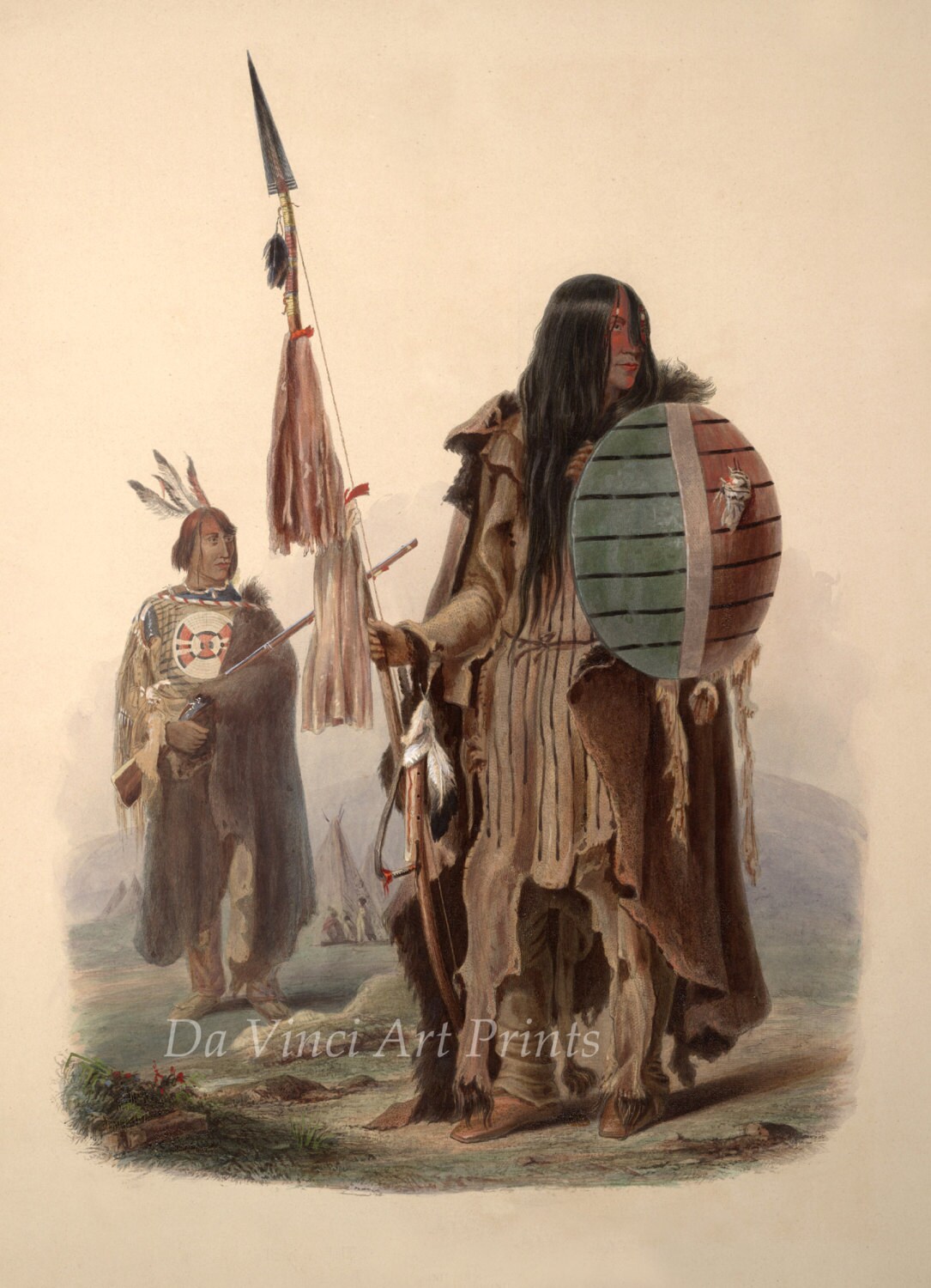Karl Bodmer Reproduction: Assiniboin Indians, C. 1832. Fine Art Print ...