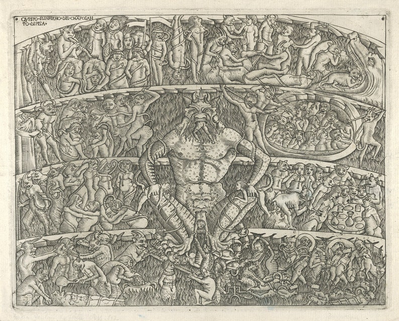 Dantes Inferno Damned Souls Tormented in Hell C. 1460. - Etsy