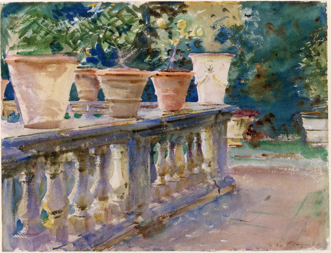 John Singer Sargent Watercolor Reproductions. the Balustrade, Lucca ...