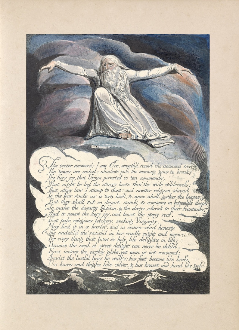 The Prints of William Blake. Watercolor Illustrations for America. A ...