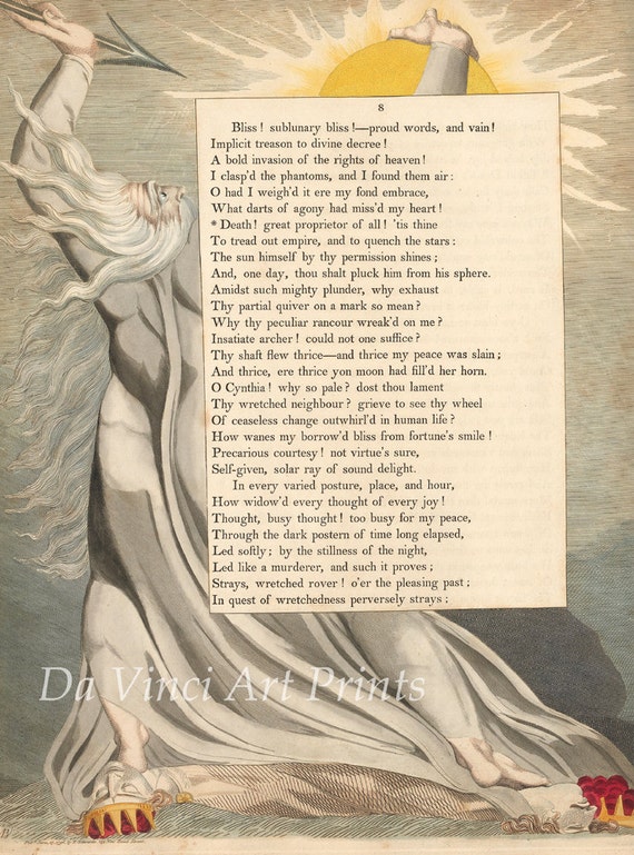 The Illustrations of William Blake. Night-thoughts: Page 8 - Etsy
